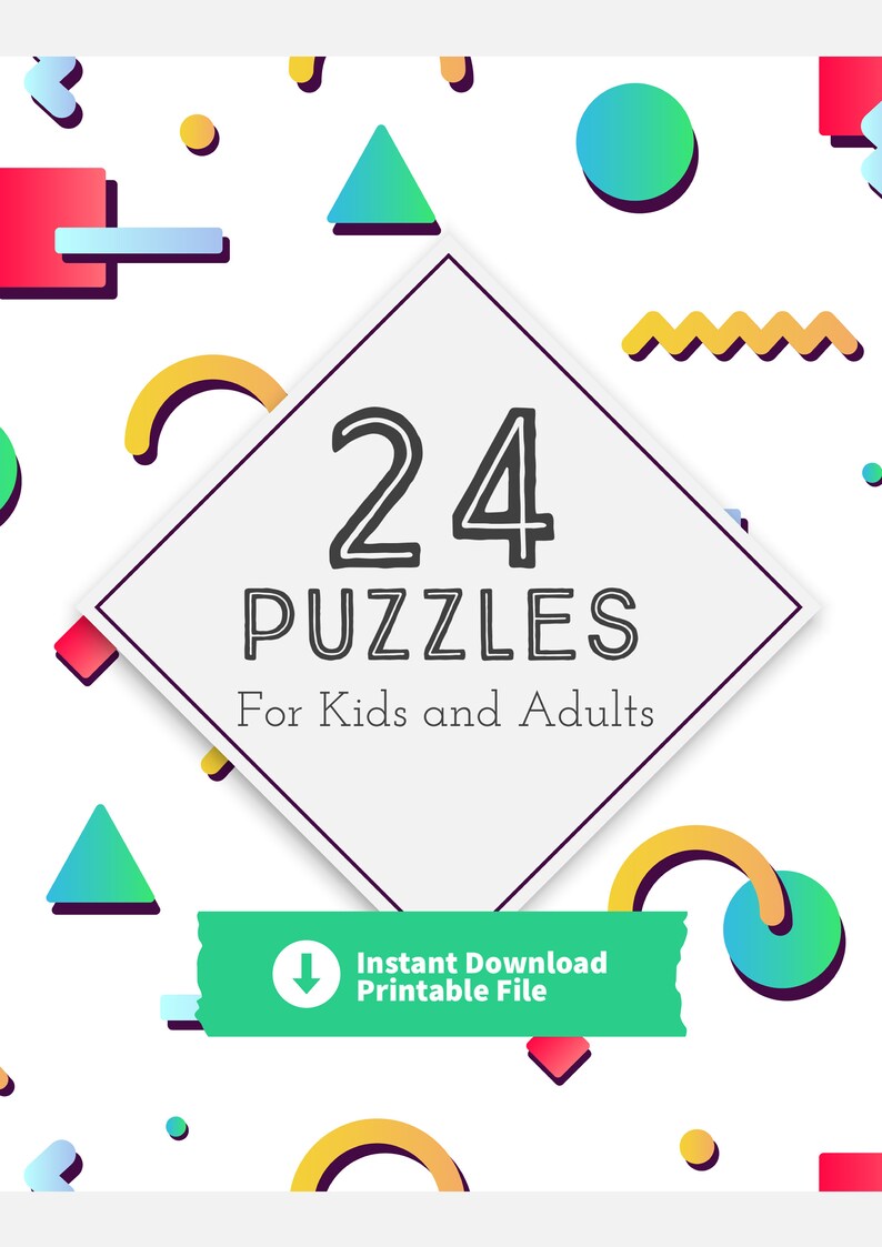 Worksheet Printable Puzzles for Kids Brain Teasers Word Games - Etsy