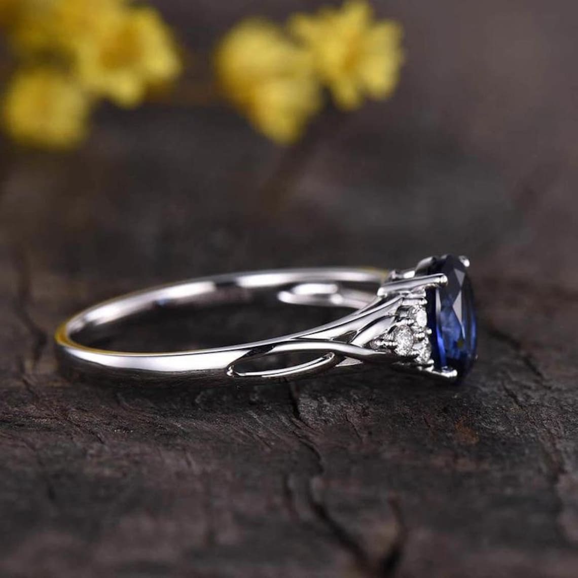 Royal Blue Sapphire Ring 925 Sterling Silver Blue Gemstone | Etsy