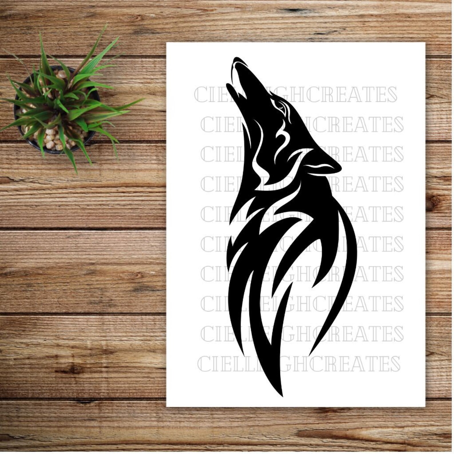 Wolf Head Howling Vinyl Decal / Adventure / Moon / Wolf / Nature / Howl ...
