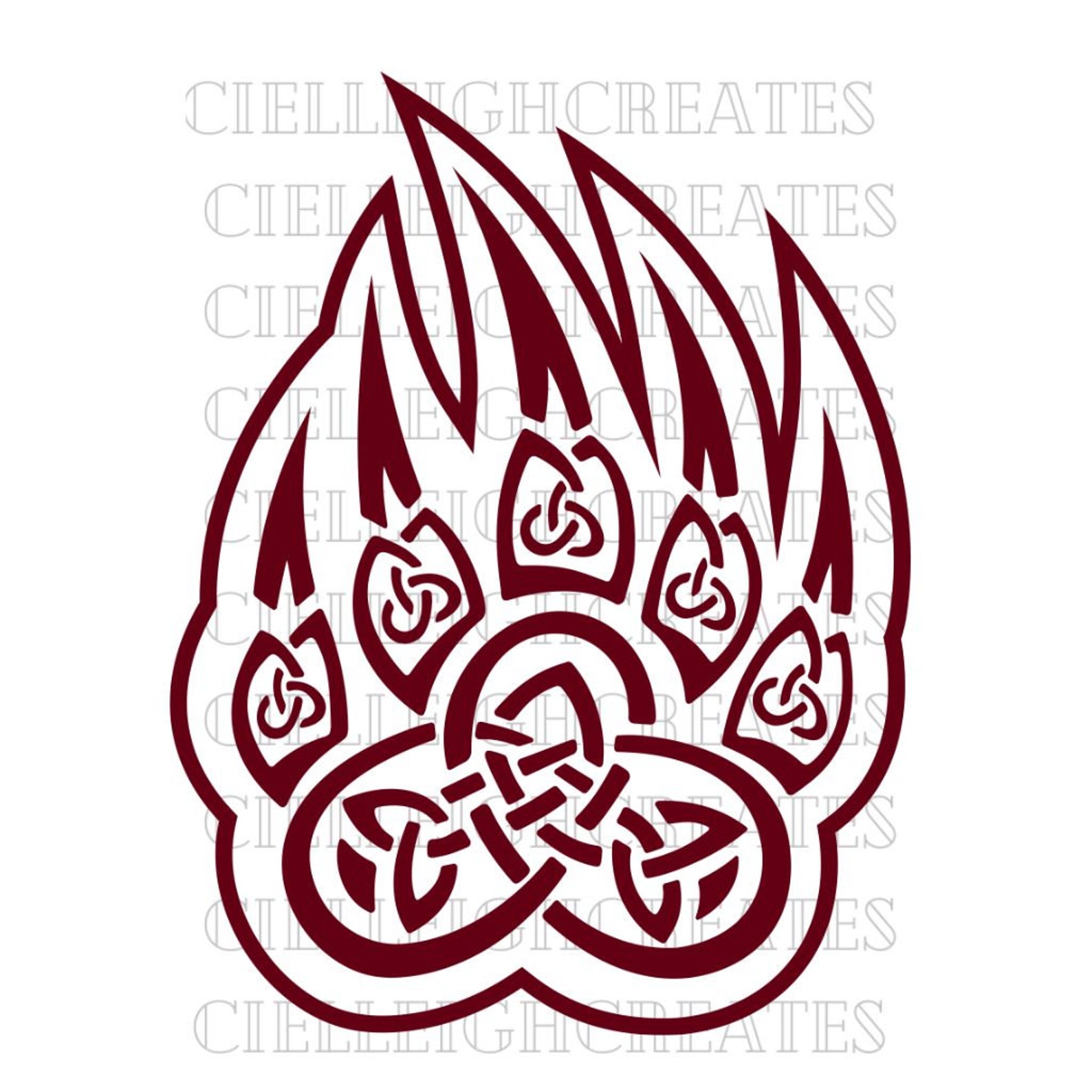 Tribal Bear Claw SVG, JPG, PNG - Etsy