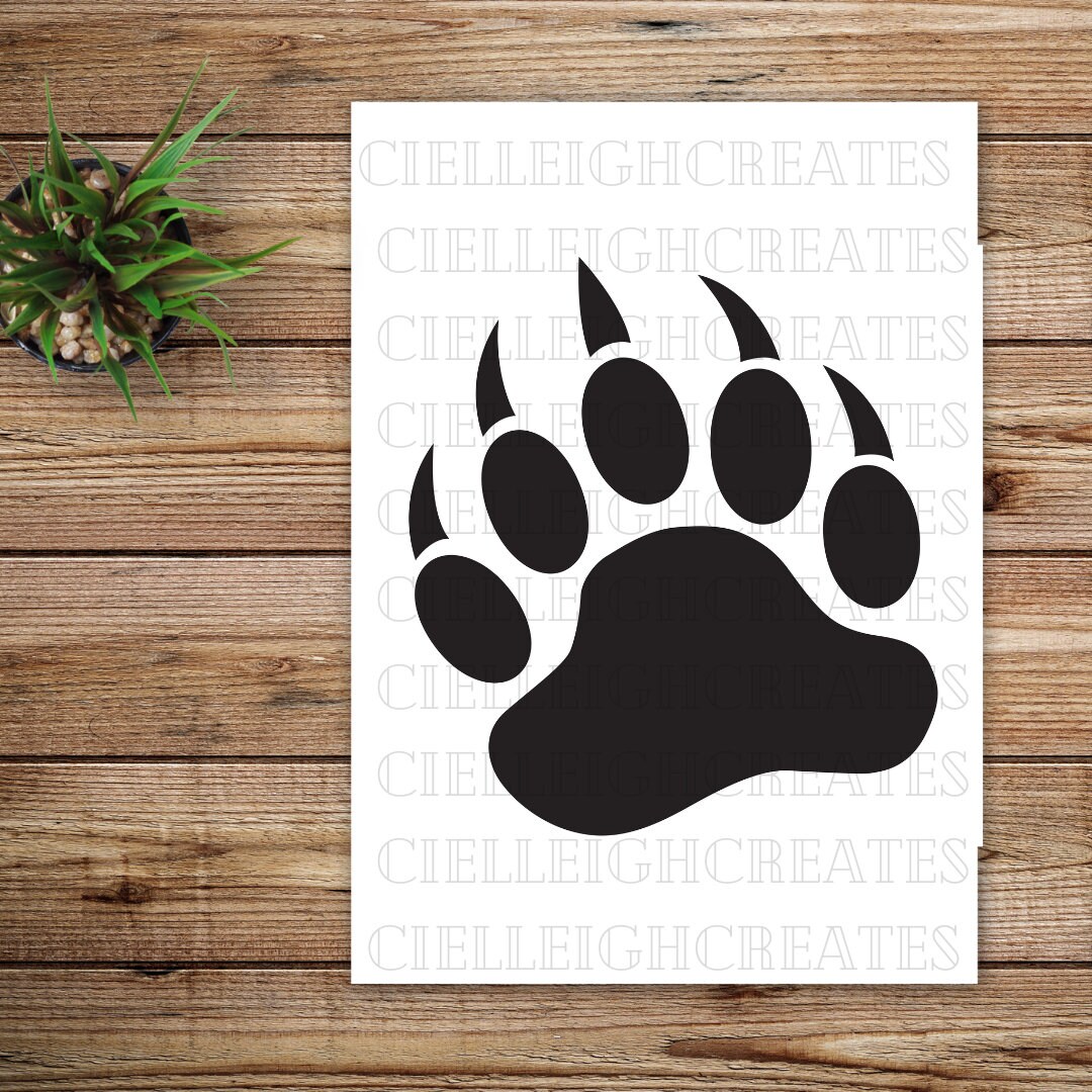 Bear Claw Vinyl Decal: Outdoor Tracks Sticker - Etsy
