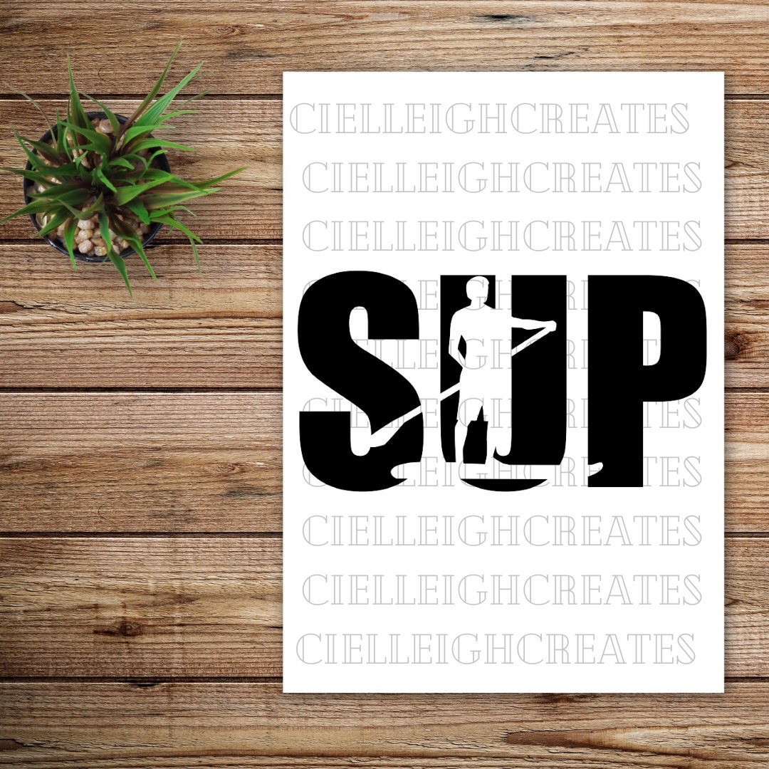 Sup With Rider Vinyl Decal / Adventure / Paddle Board / Beach / Sand ...