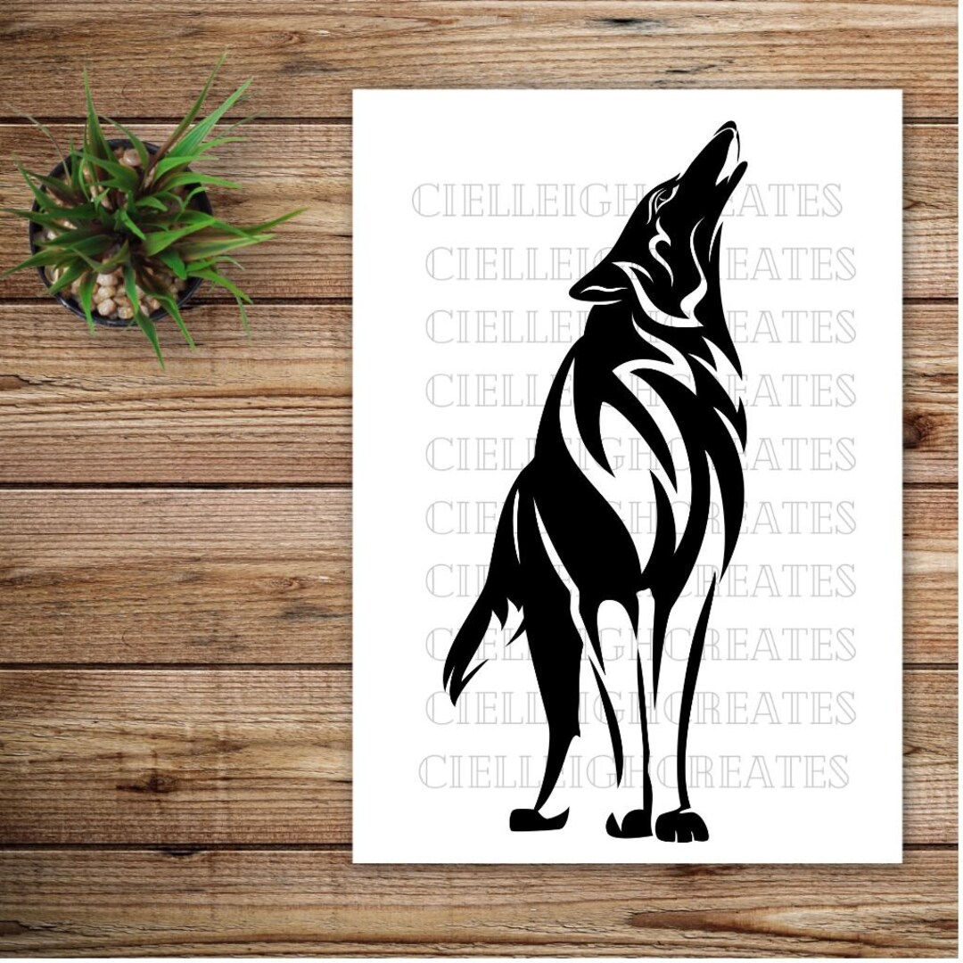Wolf Howling Vinyl Decal / Adventure / Moon / Wolf / Howl / Nature ...
