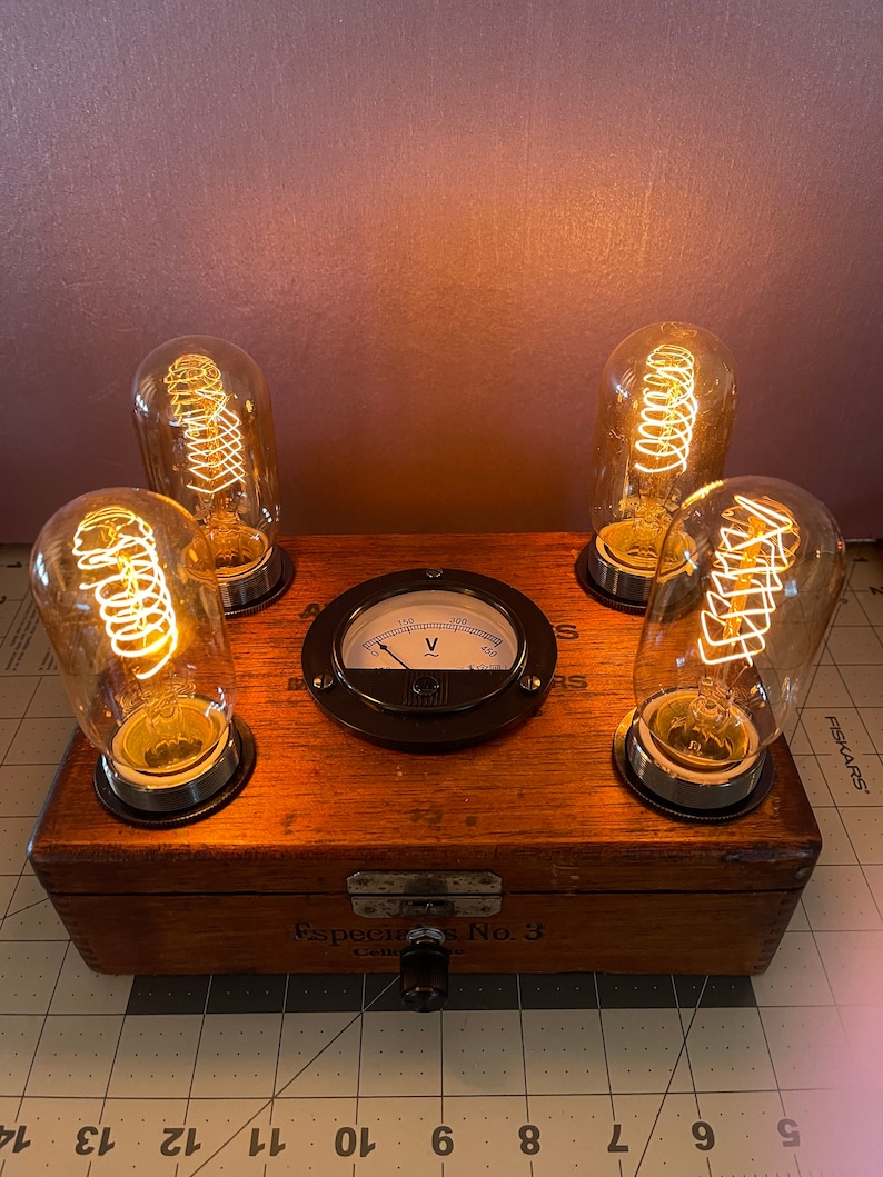 Vintage Wood Cigar Box Light - Etsy