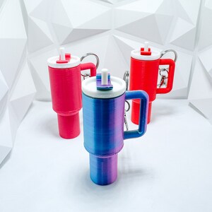 Mini Stanley Inspired Tumbler Keychain, With Storage, Travel Pill ...