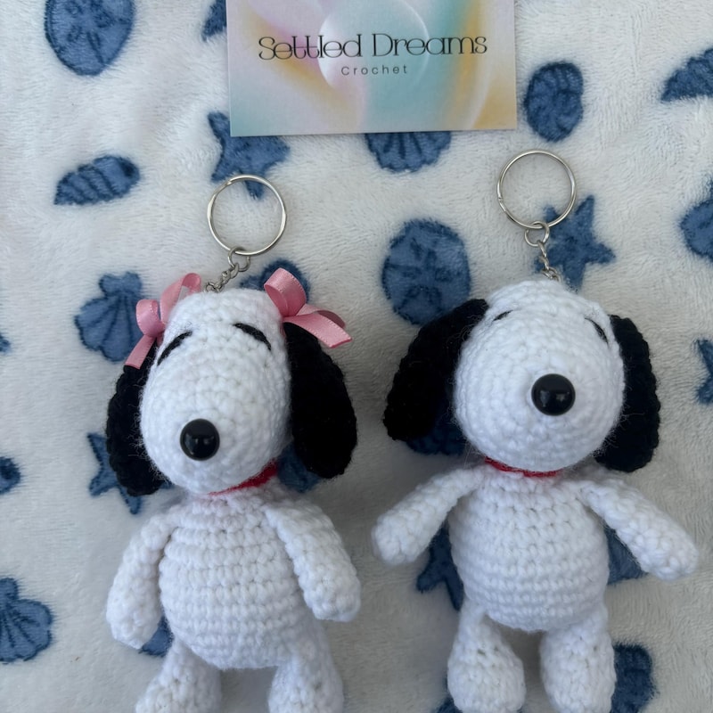 Snoopy Keychain - Etsy
