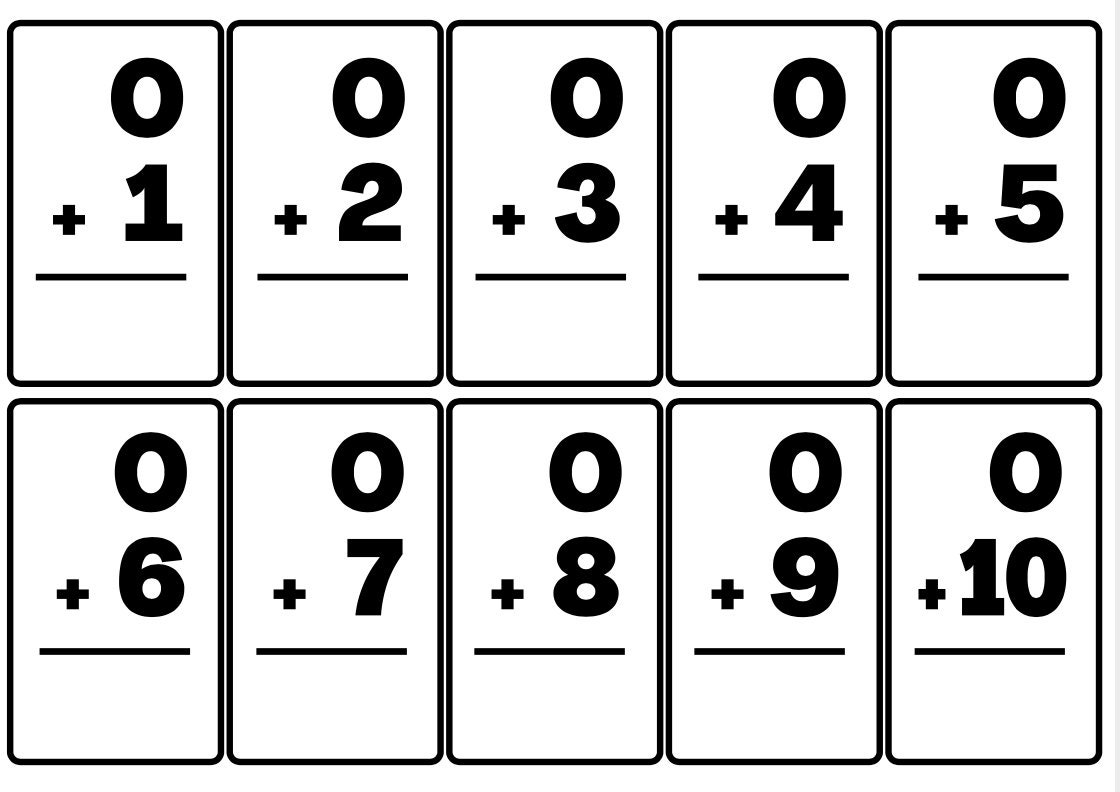 Black and White Addition Flashcards - Etsy