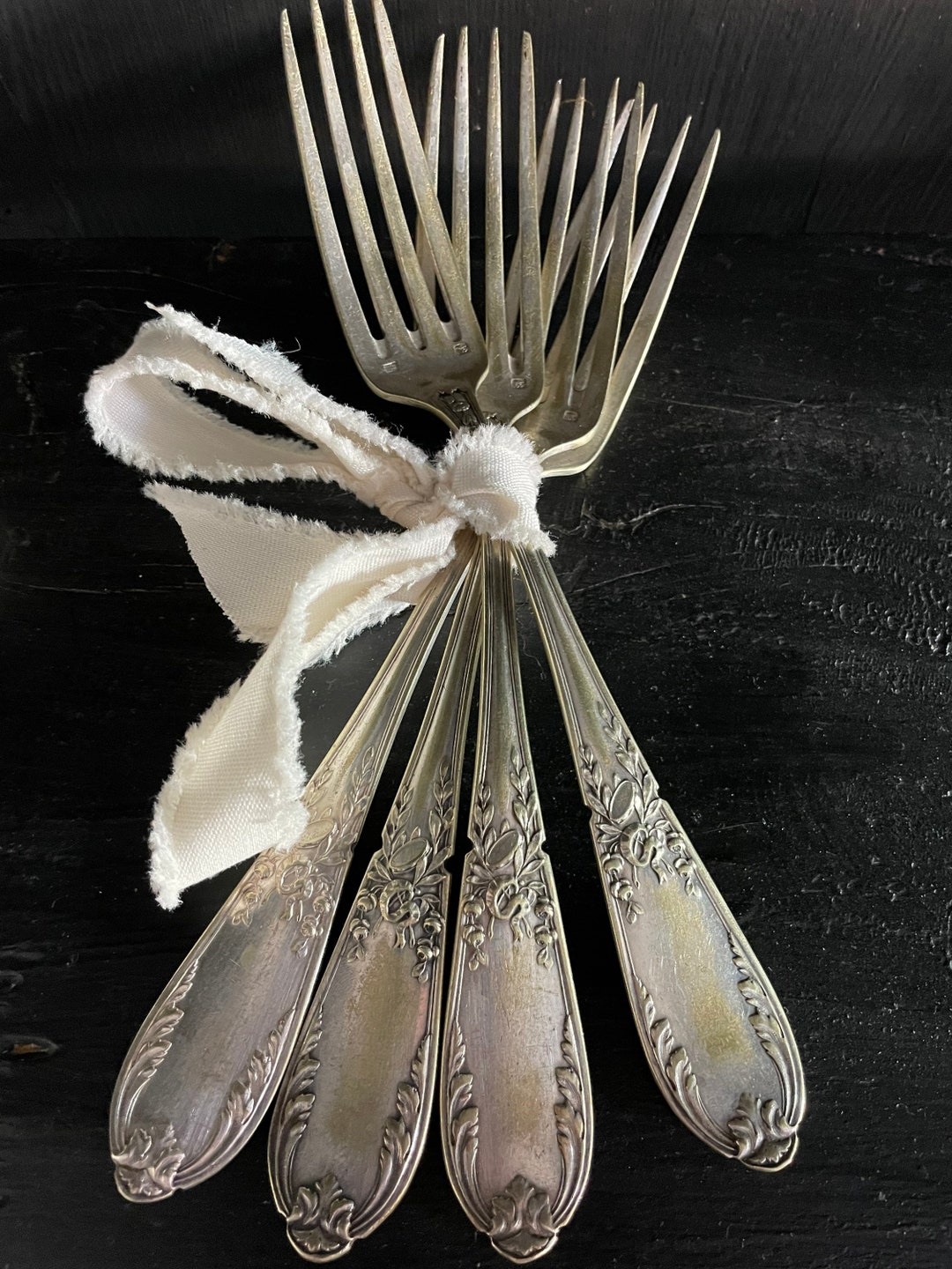 Antique French Set of 4 Forks With a Wonderful Louis XV Decoration - Etsy