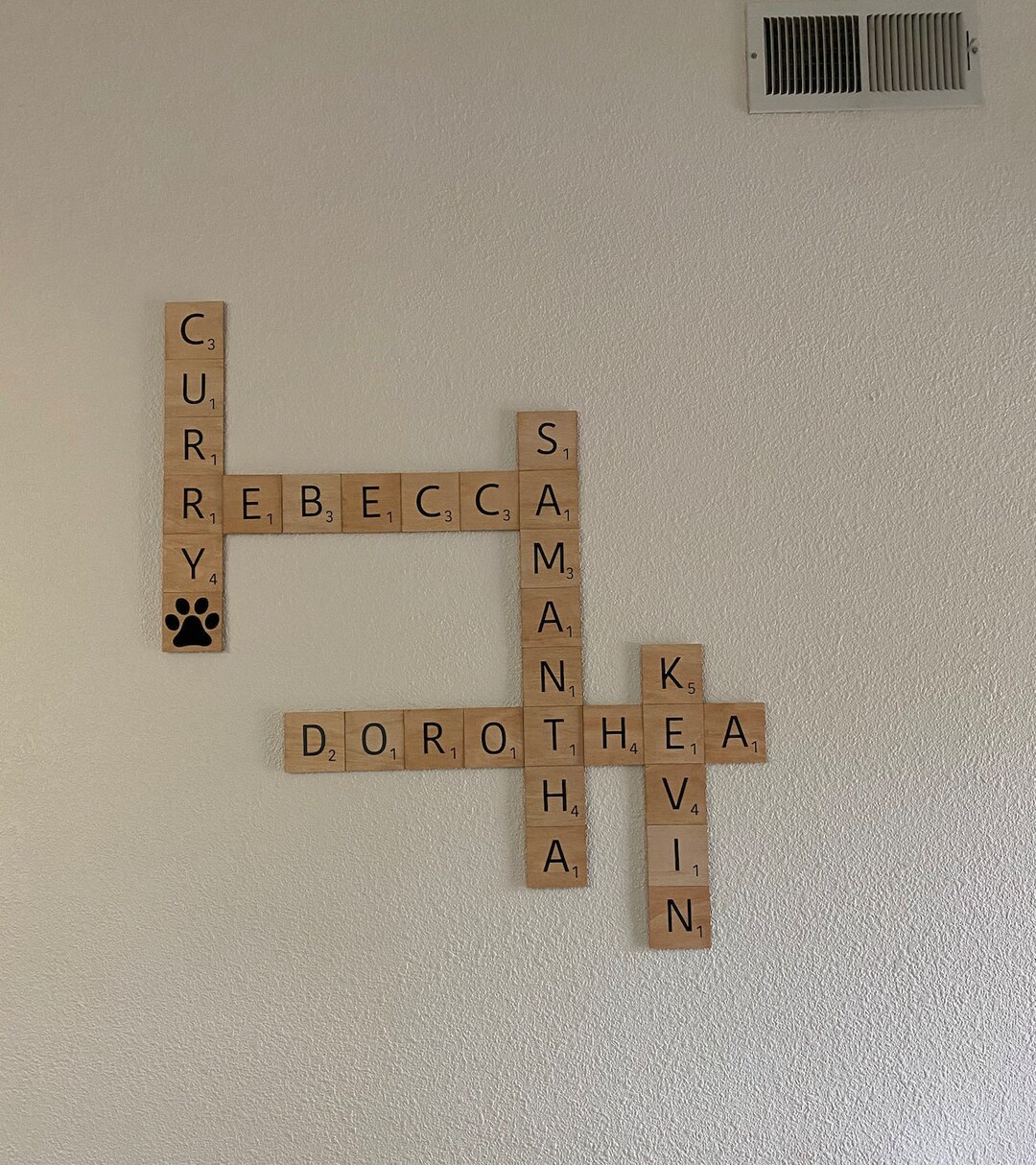 Scrabble Tiles Wall Decor Handmade - Etsy