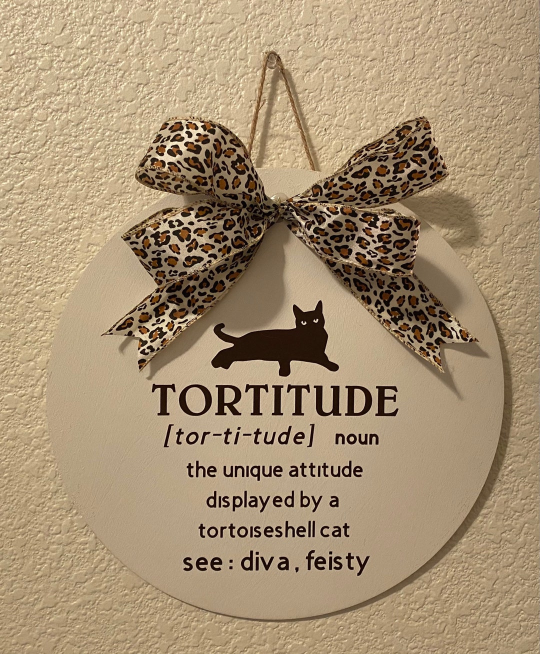 Tortoiseshell Cat Tortie Tortitude Wood Sign - Etsy