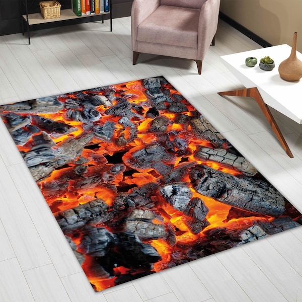 The Floor is Lava Rug - Etsy