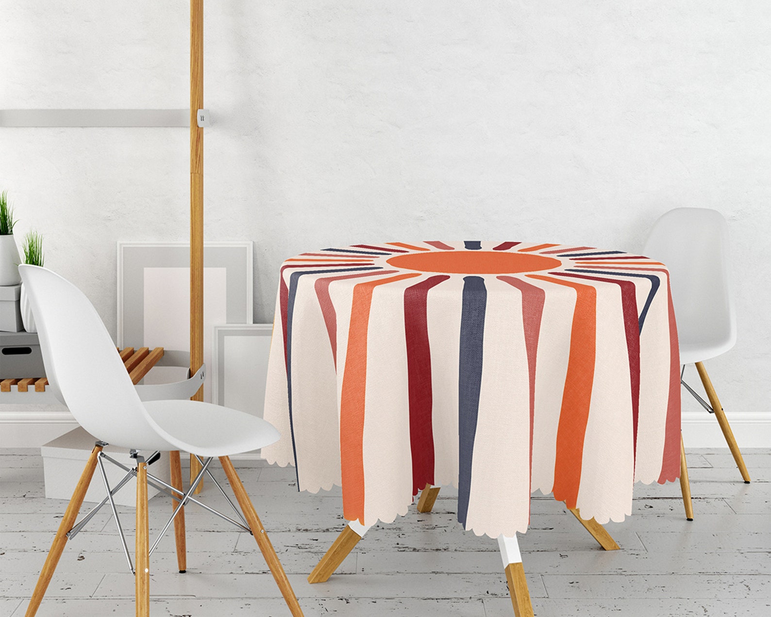 Round Sunlight Patterned Tableclothcolorful Round Table - Etsy