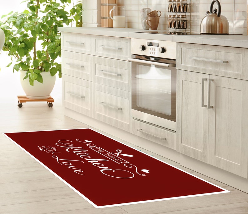 Personalized Printed Rug/carpet Kitchen Room Vivid Colors Handmade Home ...