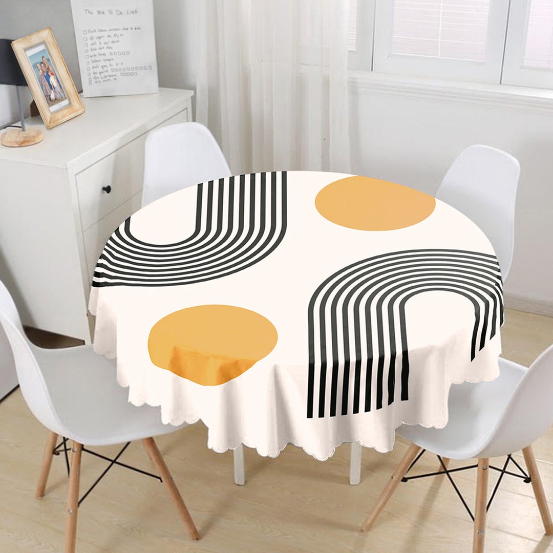 Round Sunlight Patterned Tableclothcolorful Round Table Clothcircle ...
