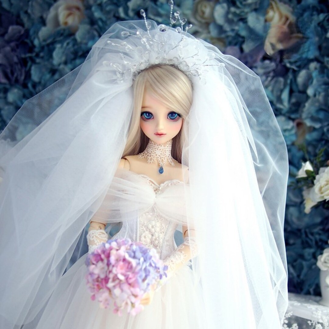 1/3 BJD Clothes Fashion Wedding Dress Doll Clothes BJD Dress Outfit for ...