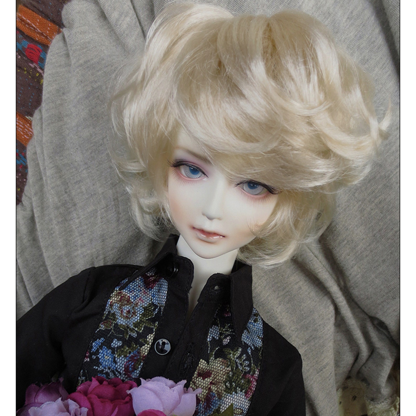 4 Colors 1/3 1/4 1/6 BJD Doll Wig Short Doll Hair for Dolls Accessories ...