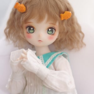 BJD Mohair 8-9“ 7-8" 6-7" 5-6" Pink Brown Kawaii 1/8 1/6 1/4 1/3 Short ...