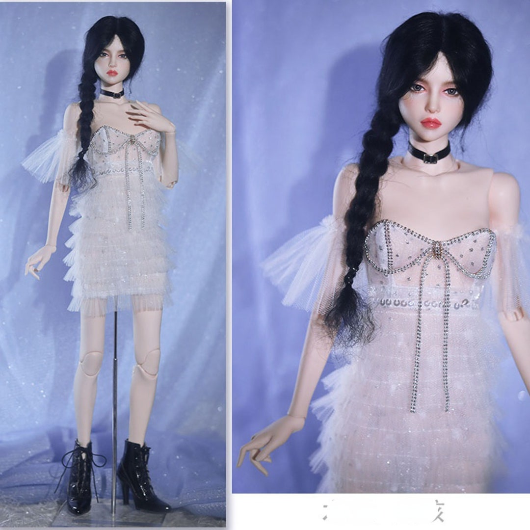 Customized White Doll Dress Bjd Clothes for 1/3 1/4 1/6 65cm Blythe ...