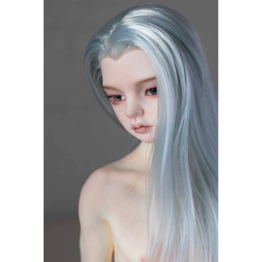Blue Doll Wig, Long Straight Silk Wig, 1/3 BJD (8.5-9'') - Etsy