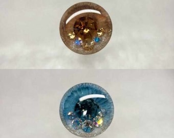 Blue Blythe Eye Chips With Swarovski Crystal /blythe Eyechips/doll Eyes /craft Eyes/ Resin Eyes ...