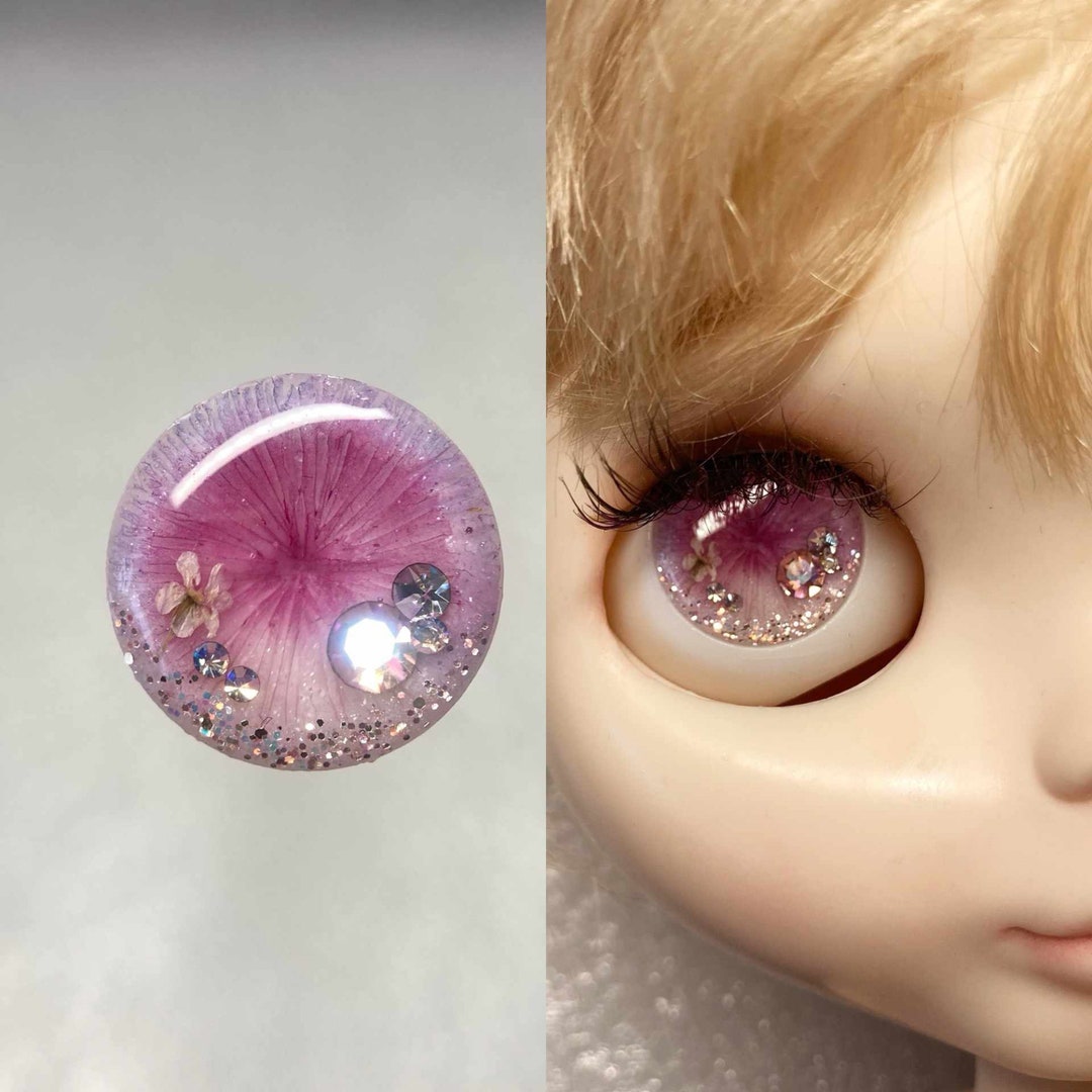 Pink Crystal Blythe Eye Chips With Swarovski Crystal /blythe Eyechips/doll Eyes /craft Eyes ...