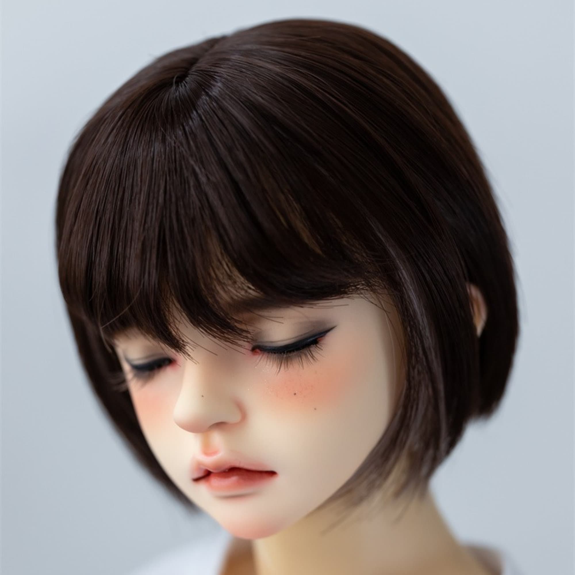 4 Color Highlights Short Hair BJD Doll Wig 8-9 Size for - Etsy