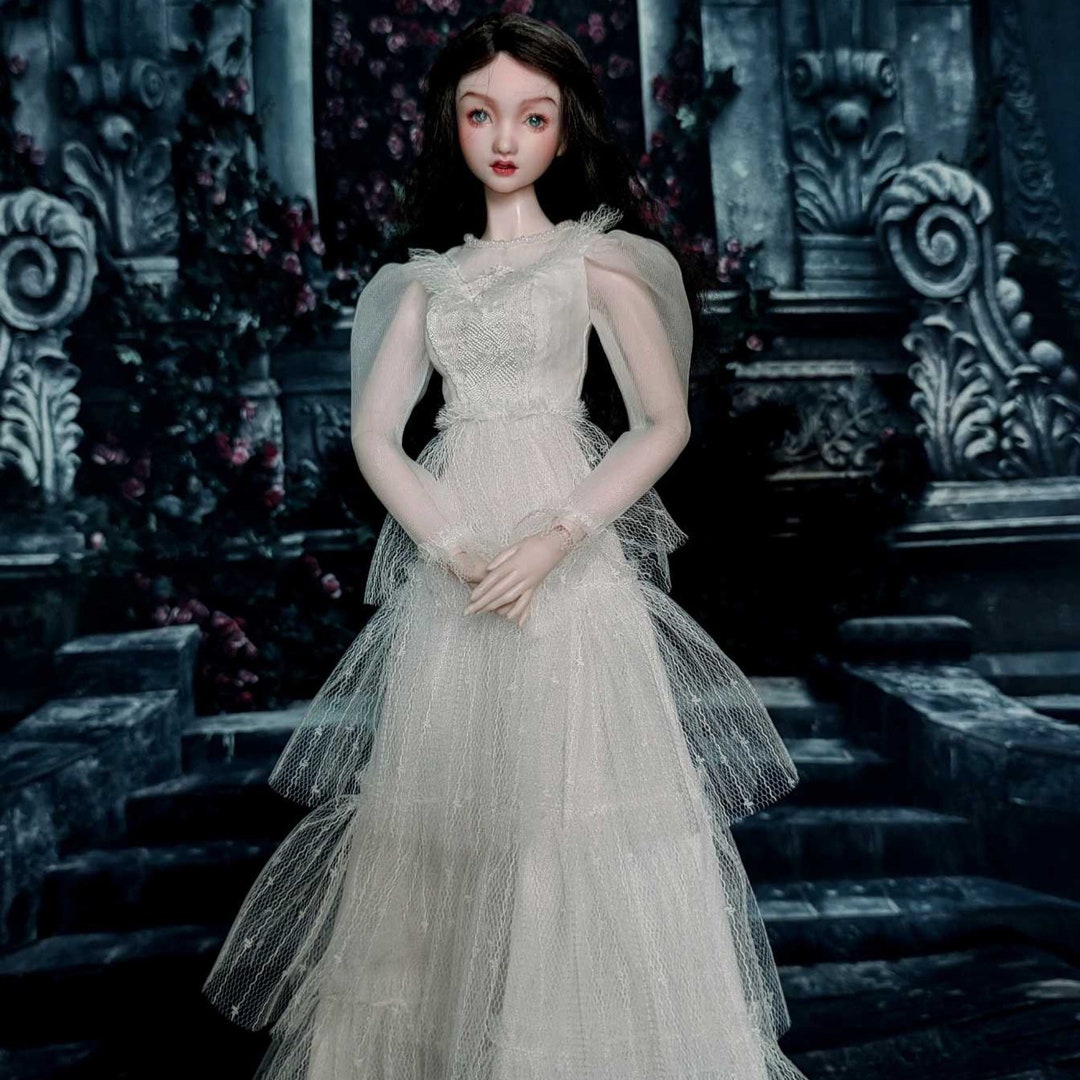 White Long Dress Bjd Grown for 1/6 Bjd Doll Like Fashion Royalty/poppy ...