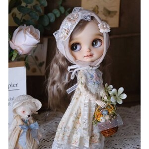 Embroidered Vintage Bjd Dress/handmade Floral Embroidery Clothes/doll ...
