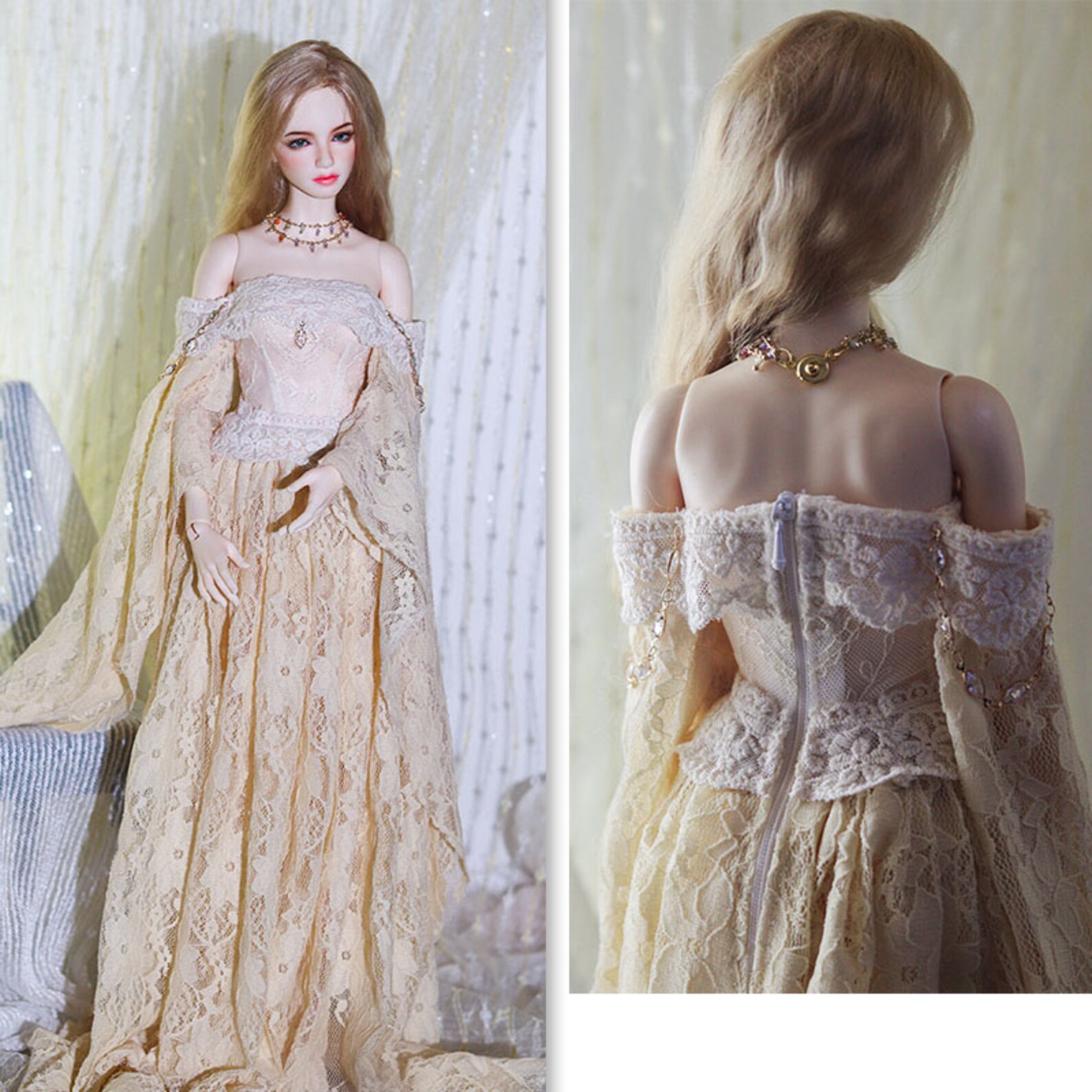 Custom Lace Doll Dress for 1/3, 1/4, 1/6 BJD Dolls - Etsy