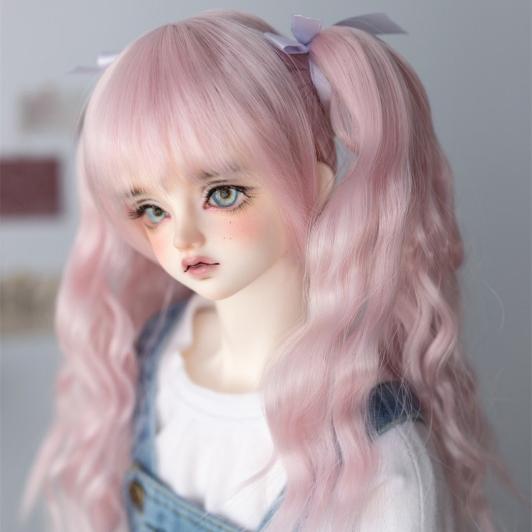6 Color Fashion Long Wavy Bjd Doll Wig With Bangs for 8-9" 7-8" Bjd ...