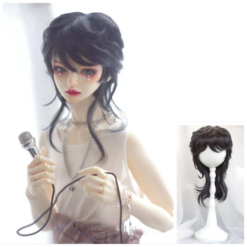 Black Gold BJD Doll Wig, 8-9 Inch, Sd17/smart Doll Accessory - Etsy