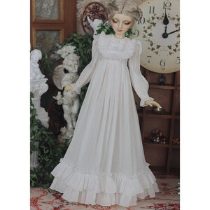 Custom Nightgown White Robe Doll Clothes for 1/6 Yosd 1/4 Msd Clothes,1 ...