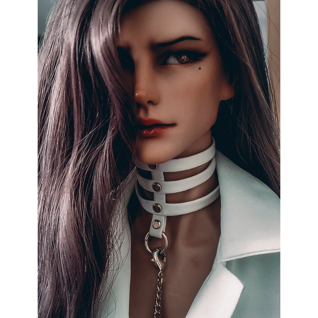 White BJD Choker/bjd Leather Choker for 1/3 DD SD16 POPO68 ID72 ID75 ...