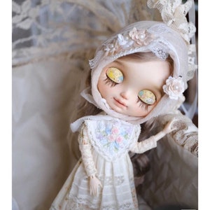 Embroidered Vintage Bjd Dress/handmade Floral Embroidery Clothes/doll ...