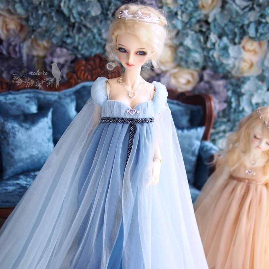 Blue White Beautiful Bjd Clothes Bjd Outfit 1/3 Bjd Girl Doll Dress for ...