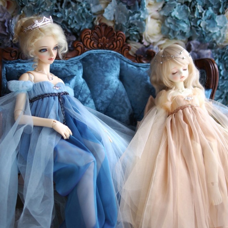 Blue White Beautiful Bjd Clothes Bjd Outfit 1/3 Bjd Girl Doll - Etsy