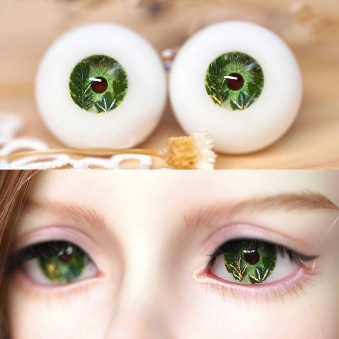 Hand Painted ferns Realistic BJD Doll Resin Eyes - Etsy