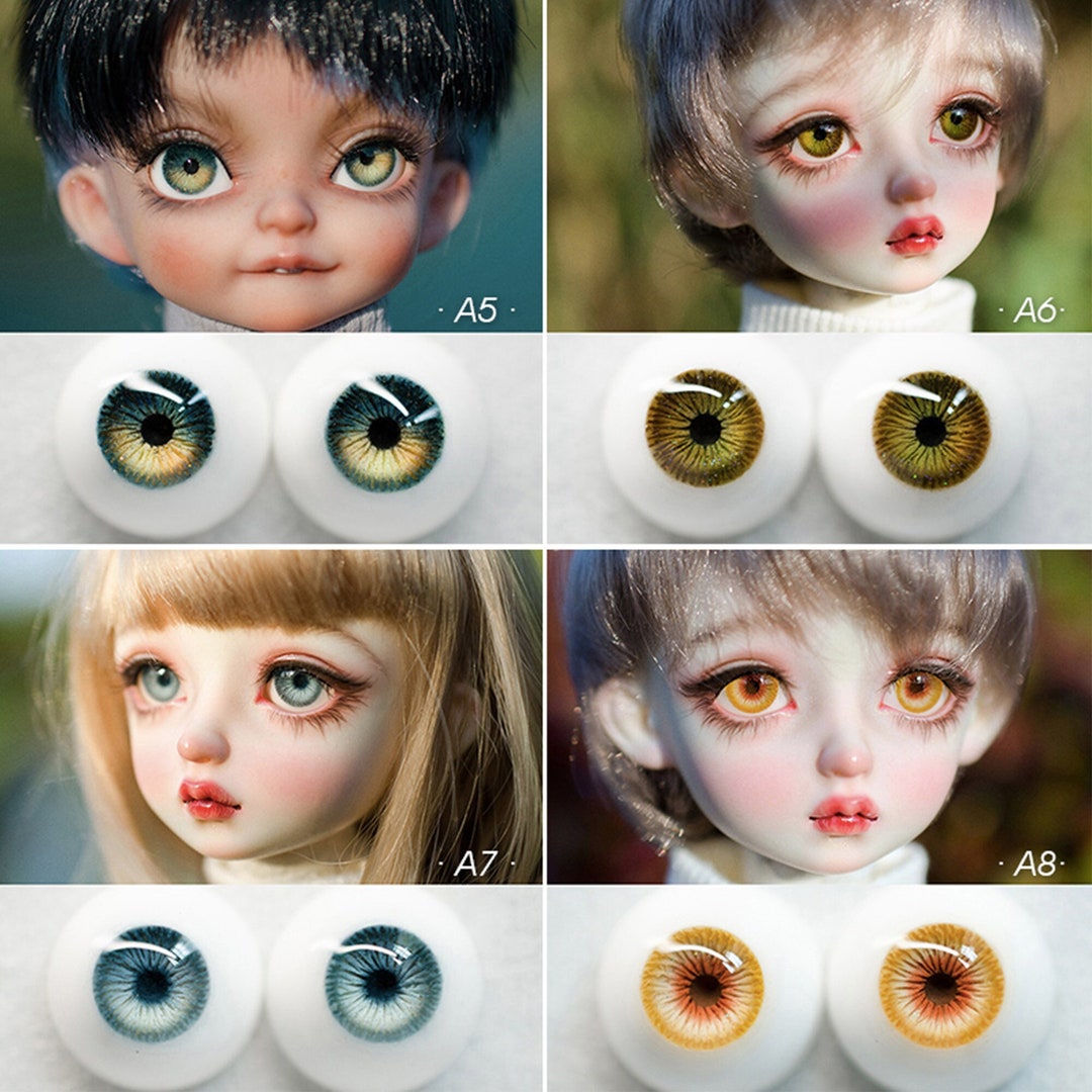 4 Color Realistic Bjd Doll Eyesresin Safety Eyes 10mm 12mm - Etsy