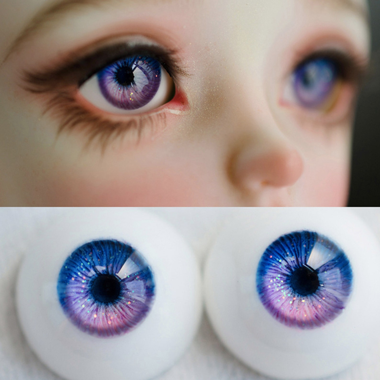 Realistic Blue Purple Doll Eyes Safety Toy Eyes Resin Eyes for | Etsy
