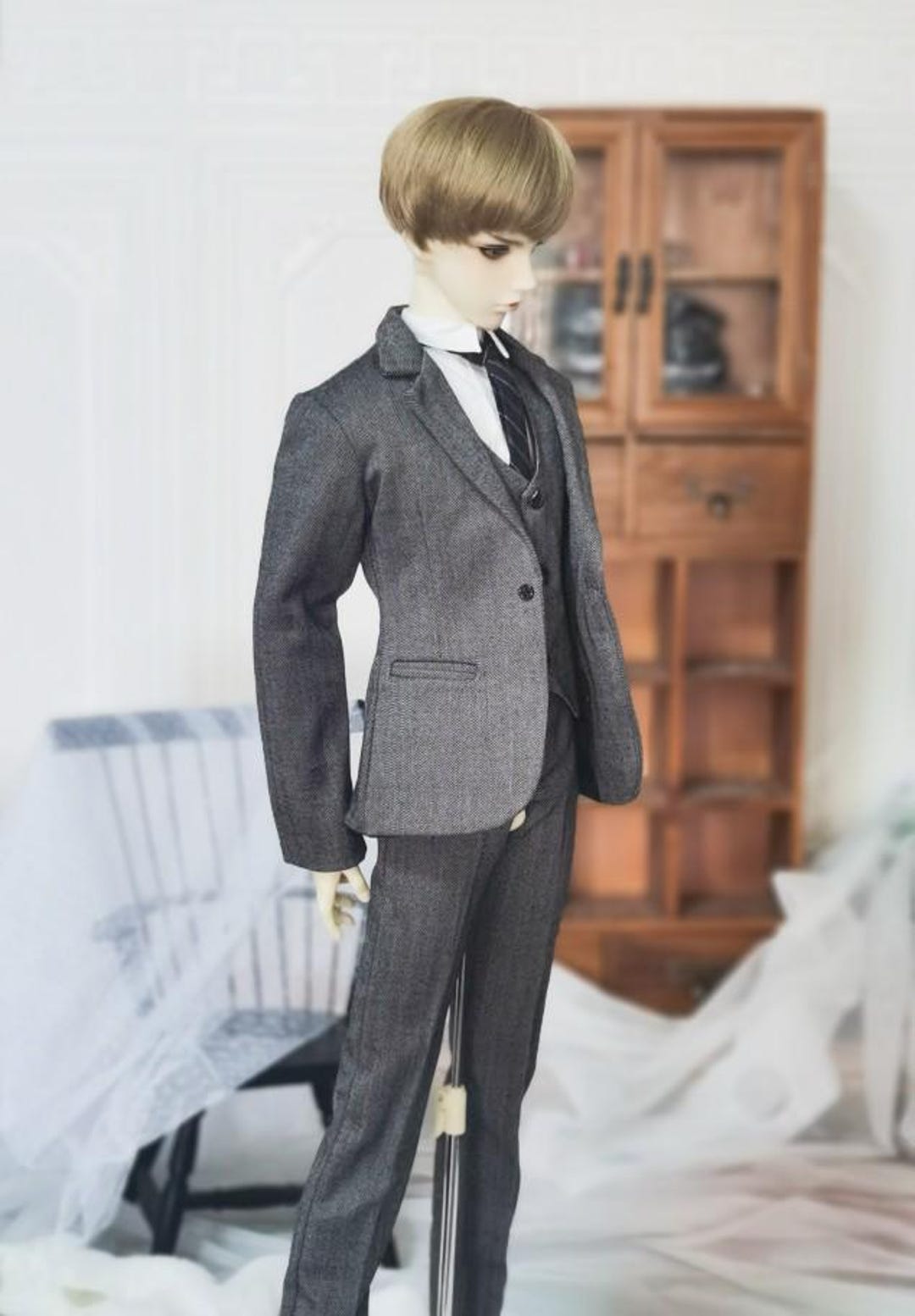 A Blue Suit Set for 1/3 1/4 Uncle Size BJD Boy Doll - Etsy