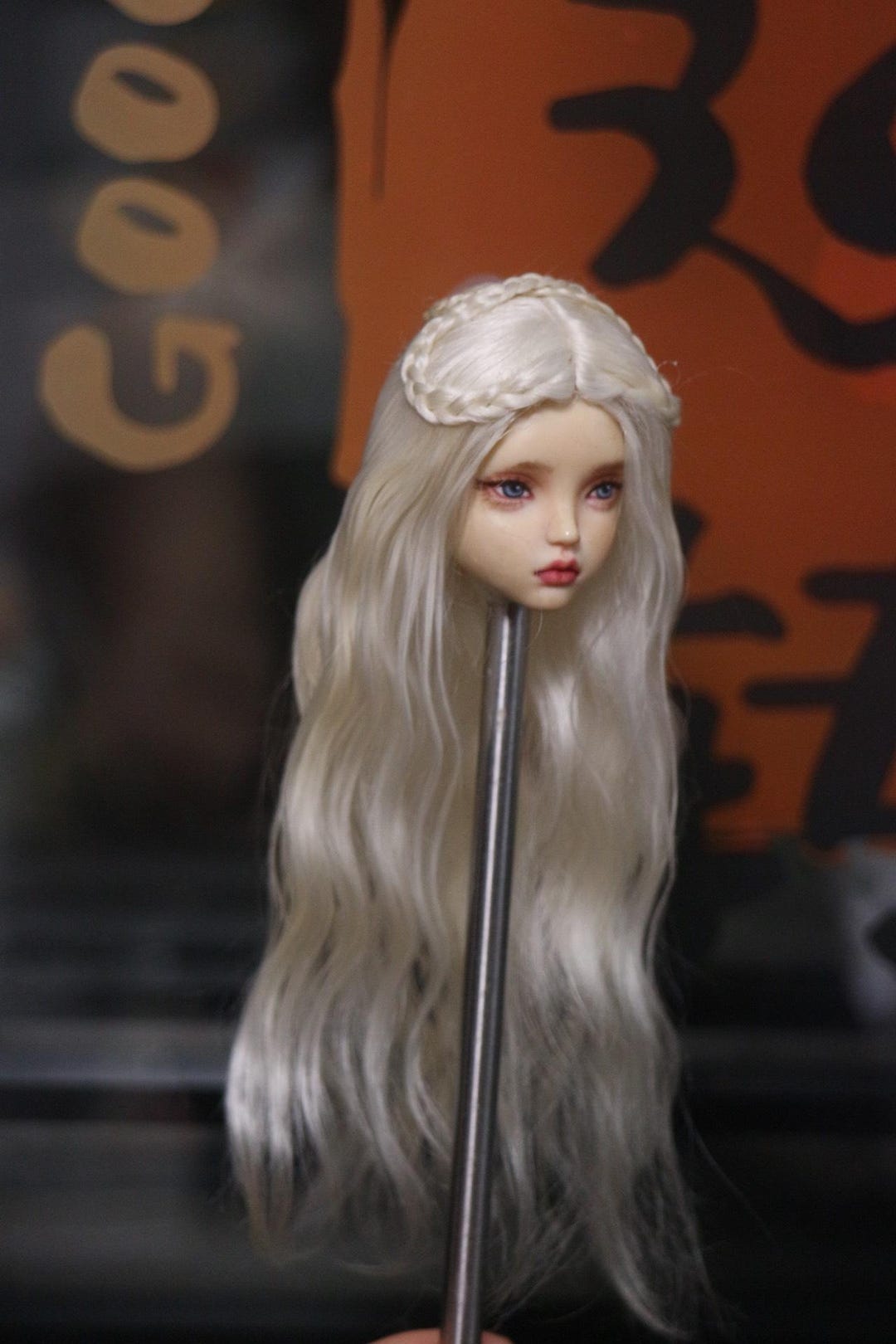 Popovy Sister Doll Wig, White Wavy Mohair, BJD Hair (9-12cm/3.5-4") - Etsy