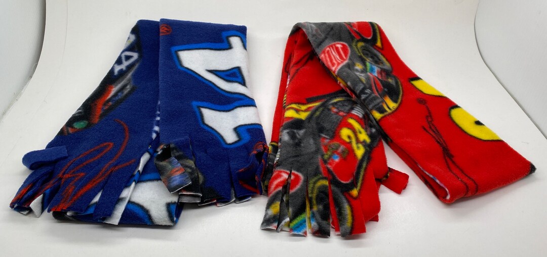 NASCAR Racing Design Drivers Tube 2 Layer Fleece Scarf With Fringed ...