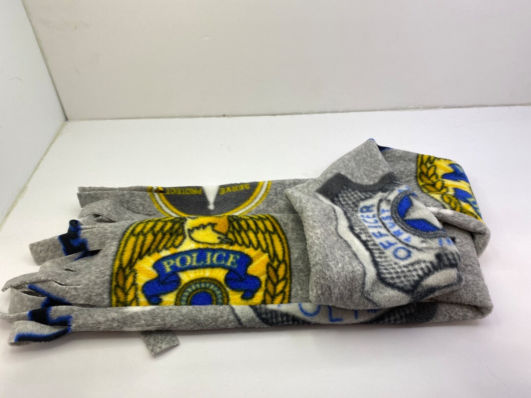 Police Serve & Protect Badge Courage Print Tube 2 Layer Fleece Scarf ...