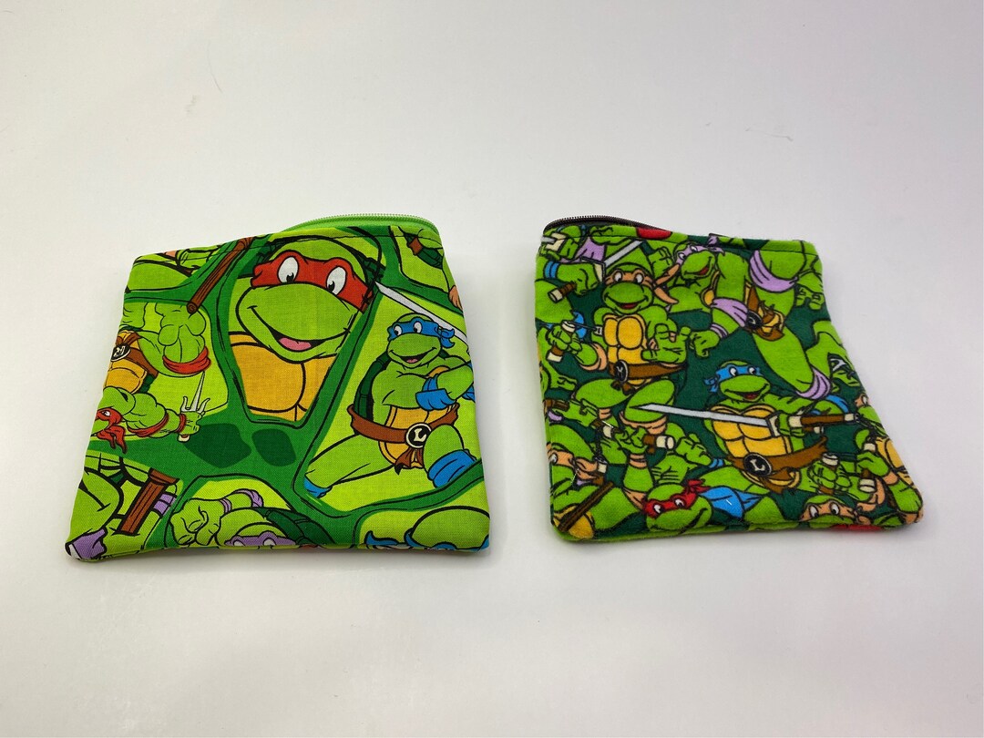 Cotton Zipper Pouch TMNT Teenage Mutant Ninja Turtles 5.5 X 5 2 Layer ...