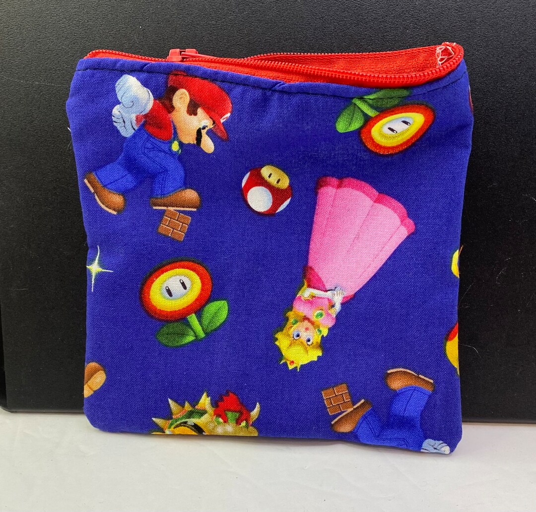 Super Mario Peach Mario Bowser Toad Cotton Zipper Pouch 5 X 5 2 Layer ...