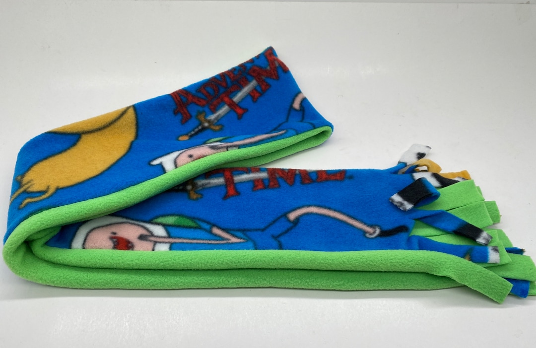 Adventure Time Finn & Jake Allover Print 2 Layer Fleece Scarf With ...