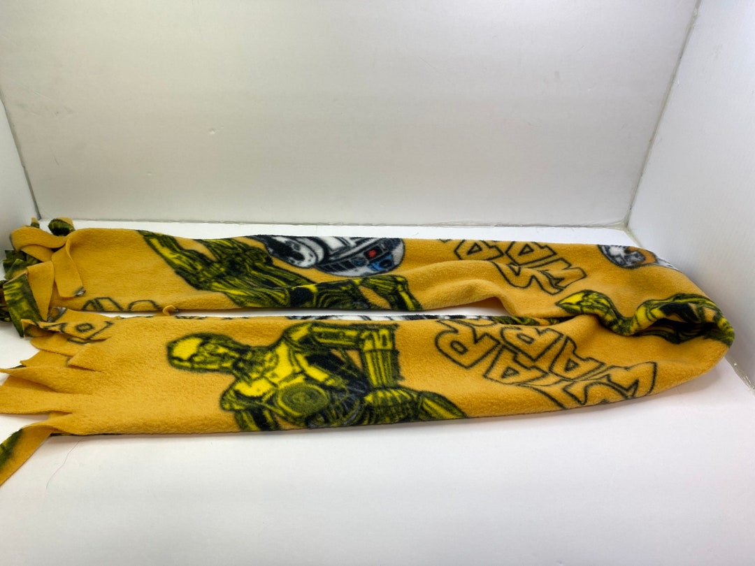 Star Wars Yellow C3PO R2D2 BB8 Design Tube 2 Layer Fleece Scarf With ...