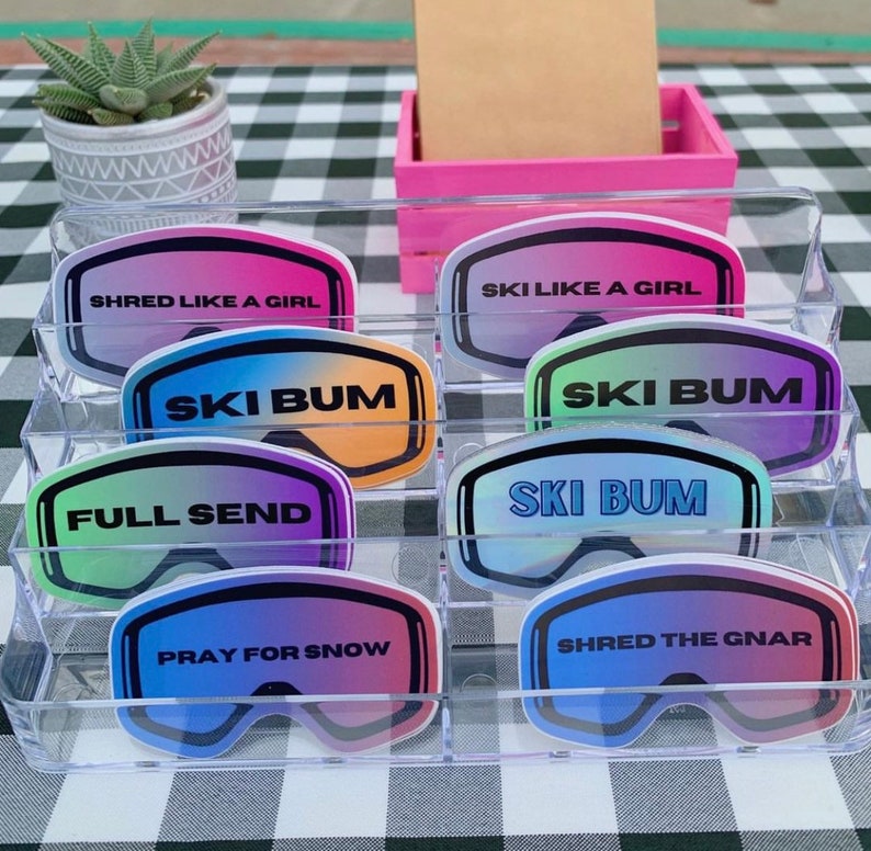 Ski Bum Goggle Sticker: Weatherproof Vinyl Decal for Laptop, Car - Etsy