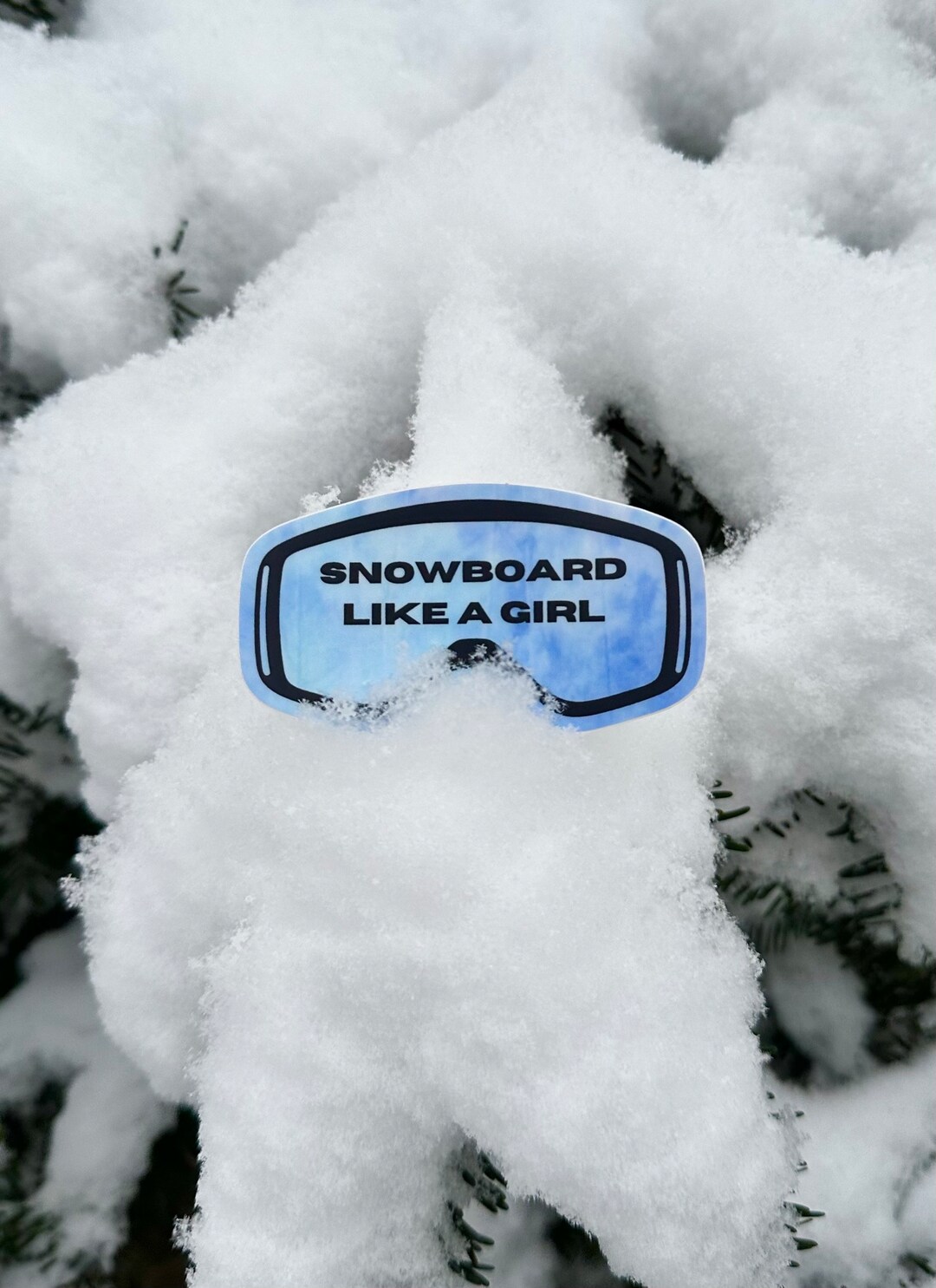 Snowboard Like a Girl Goggle Sticker, Perfect for Helmet or Phone, Gift ...