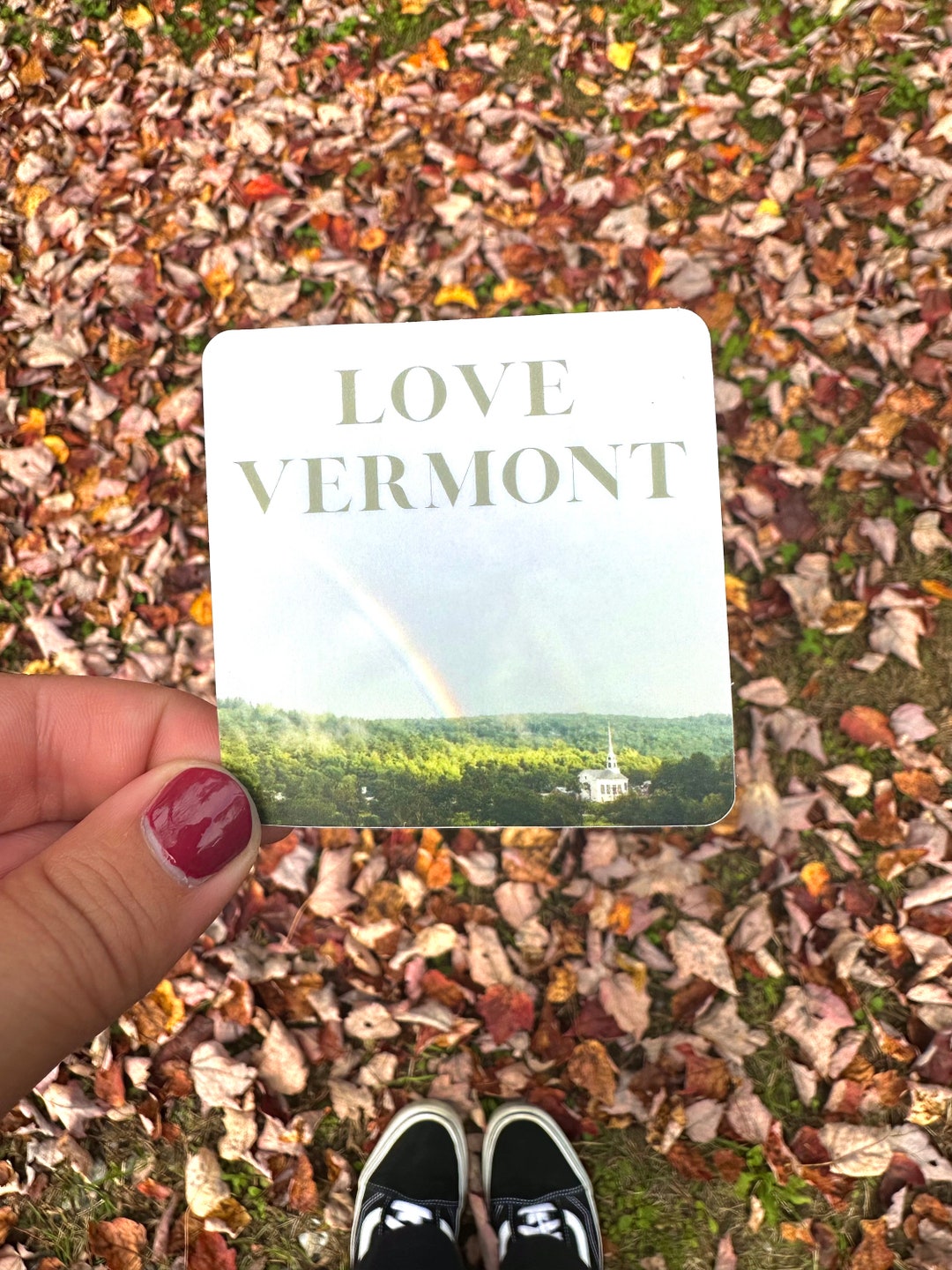 LOVE VERMONT Sticker, Stowe Church With Rainbow, VT, 802, Outdoor Vinyl ...